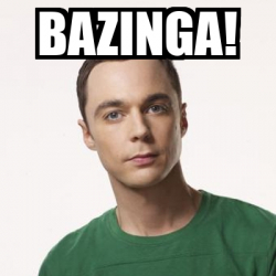 Meme Sheldon Cooper - bazinga! - 32130029