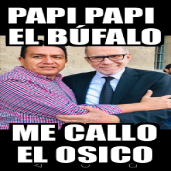 Meme Personalizado - Papi papi el búfalo Me callo el osico - 32130520