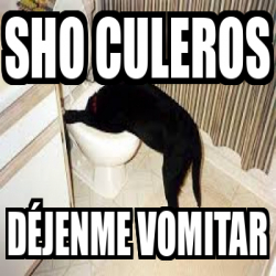 Meme Personalizado - SHO CULEROS Déjenme vomitar - 32142702