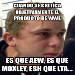 Meme Personalizado - cuando se critíca objetivamente el producto de wwe ...