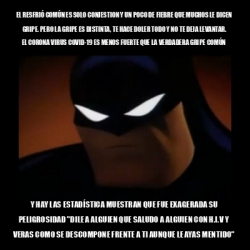 Meme Disapproving Batman - el RESFRIÓ COMÚN es solo conjestion y un ...