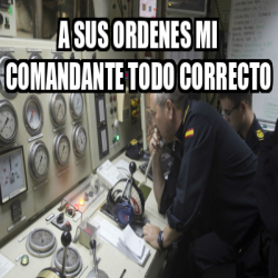 Meme Personalizado - A sus ordenes mi comandante todo correcto - 32162862