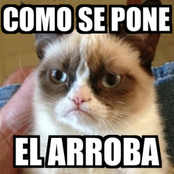 Meme Grumpy Cat Como Se Pone El Arroba 32167005