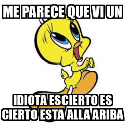 Meme Personalizado - ME PARECE QUE VI UN IDIOTA ESCIERTO ES CIERTO ESTA ...