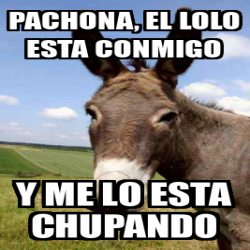 Meme Personalizado - Pachona, el lolo esta conmigo Y me lo esta ...