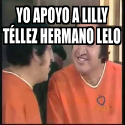 Meme Personalizado - Yo apoyo a Lilly Téllez hermano lelo - 32193426