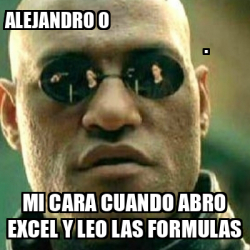 Meme What If I Told You - alejandro o . mi cara cuando abro excel y leo ...