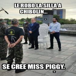 Meme Personalizado - Le robo la silla a chibolin... . Se cree miss ...