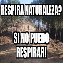 Meme Personalizado - Respira naturaleza? Si no puedo respirar! - 32263130
