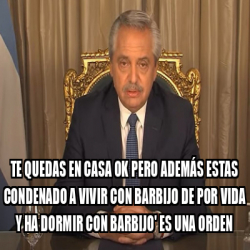 Meme Personalizado - TE QUEDAS EN CASA OK PERO ADEMÁS ESTAS CONDENADO A ...