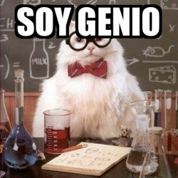 Meme Chemistry Cat - Soy genio - 32038241