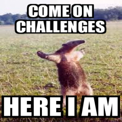 Meme Personalizado - come on challenges here I am - 32310064