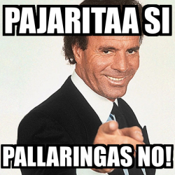 Meme Julio Iglesias - pajaritaa si pallaringas no! - 32313481