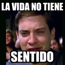 Meme crying peter parker - la vida no tiene SENTIDO - 32321225