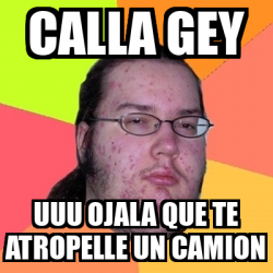 Meme Friki - Calla gey uuu ojala que te atropelle un camion - 32335364