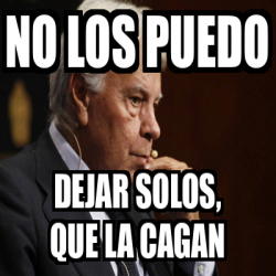 Meme Personalizado - No los puedo Dejar solos, que la cagan - 32367440