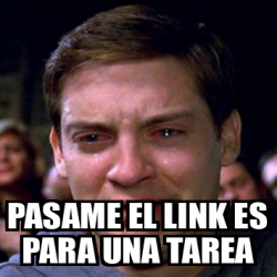 Meme Personalizado - Pasame el link es para una tarea - 32040671