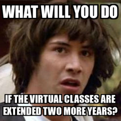 Meme Keanu Reeves - What will you do if the virtual classes are ...