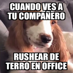 Meme Personalizado - cuando ves a tu compañero rushear de terro en ...