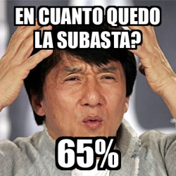 Meme Jackie Chan - En cuanto quedo la subasta? 65% - 32424811