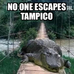 Meme Personalizado - no one escapes tampico - 32454537