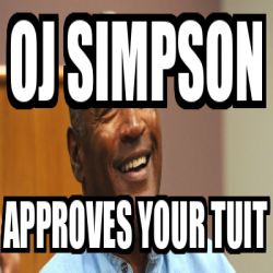 Meme Personalizado - OJ Simpson Approves your tuit - 32456005