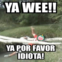 Meme Personalizado - Ya Wee!! Ya por favor idiota! - 32457087