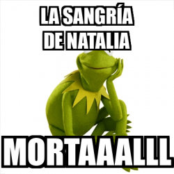 Meme Kermit the frog - LA SANGRÍA DE NATALIA MORTAAALLL - 32463971