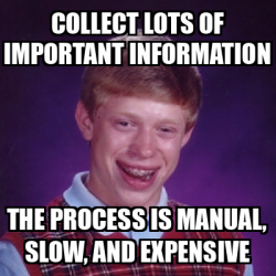 Meme Bad Luck Brian - Collect lots of important information The process ...
