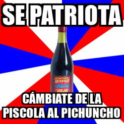 Meme Personalizado - se patriota cámbiate de la piscola al pichuncho ...