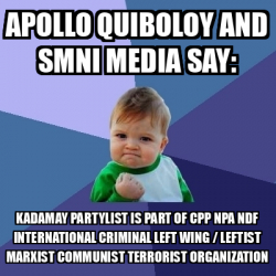 Meme Bebe Exitoso - Apollo Quiboloy and SMNI Media say: Kadamay ...