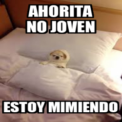 Meme Personalizado - ahorita no joven estoy mimiendo - 32054303