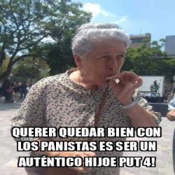 Meme Personalizado - Querer quedar bien con los panistas es ser un ...