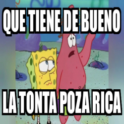 Meme Personalizado - que tiene de bueno la tonta poza rica - 32511140