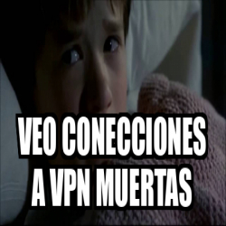 Meme Personalizado - VEO conecciones a VPN MUERTAS - 32519650