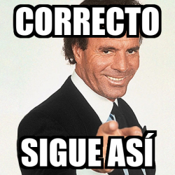 Meme Julio Iglesias - correcto sigue así - 32524429