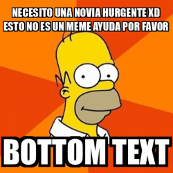Meme Homer - necesito una novia hurgente xd esto no es un meme ayuda ...