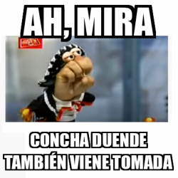 Meme Personalizado - ah, mira concha duende también viene tomada - 32547752