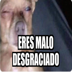 Meme Personalizado - Eres malo desgraciado - 32554981