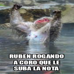 Meme Personalizado - RUben rogando a coro que le suba la nota - 32566190