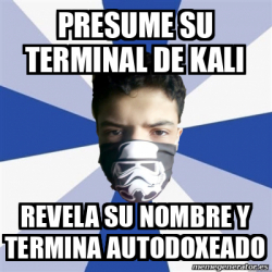 Meme Personalizado - Presume su terminal de kali Revela su nombre y ...