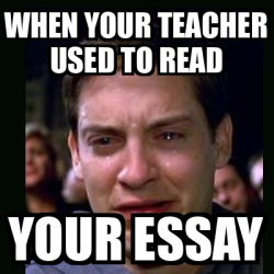 Meme crying peter parker - When your teacher used to read your essay ...
