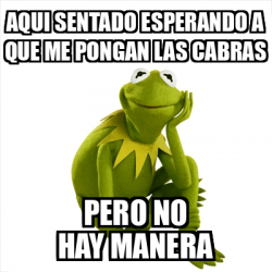 Meme Kermit the frog - aqui sentado esperando a que me pongan las ...