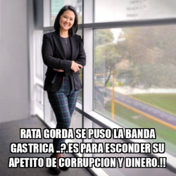 Meme Personalizado - RATA GORDA SE PUSO LA BANDA GASTRICA ..?.ES PARA ...