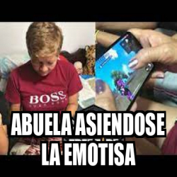 Meme Personalizado - abuela asiendose la emotisa - 33110736
