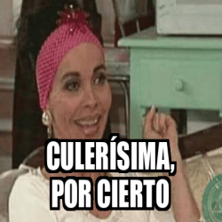 Meme Personalizado - culerísima, por cierto - 33116947