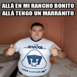 Meme Personalizado - Allá en mi rancho bonito allá tengo un marranito ...