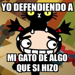 Meme Personalizado - Yo defendiendo a Mi gato de algo que si hizo ...