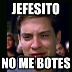 Meme crying peter parker - Jefesito no me botes - 33138037