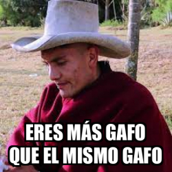 Meme Personalizado - eres más gafo que el mismo gafo - 33141192